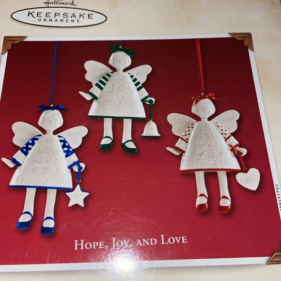 Hallmark | Holiday | New Hallmark Keepsake 202 Hope Joy Love Set Of 3 ...